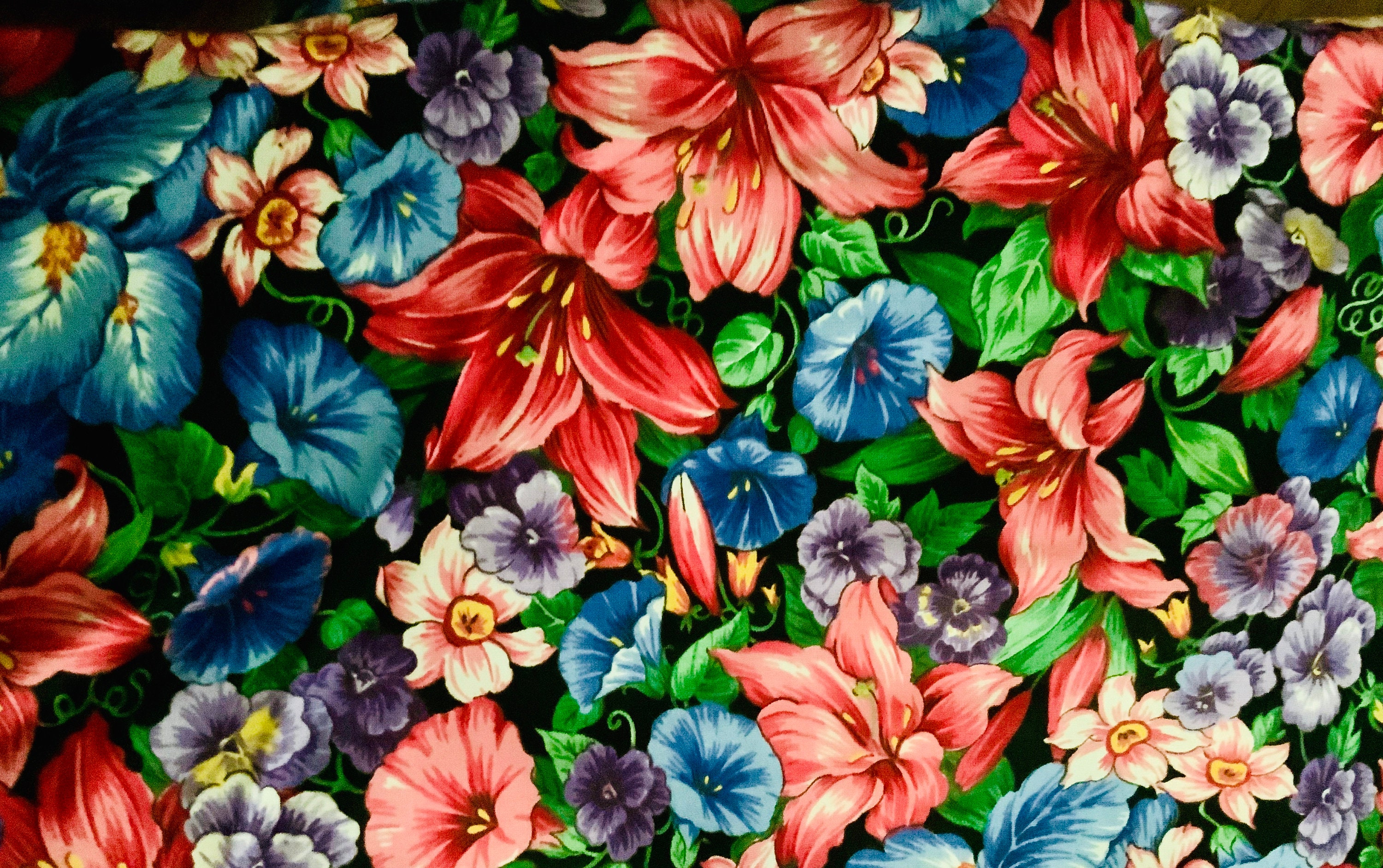 Flower Print Multi colorful Flower Print by Crimson Print | Etsy