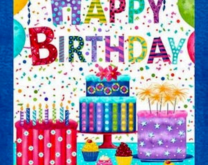 Happy Birthday Panel Party Time , Bright & Happy - Etsy