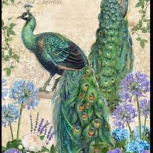 Peacock Fabric Panels - Etsy