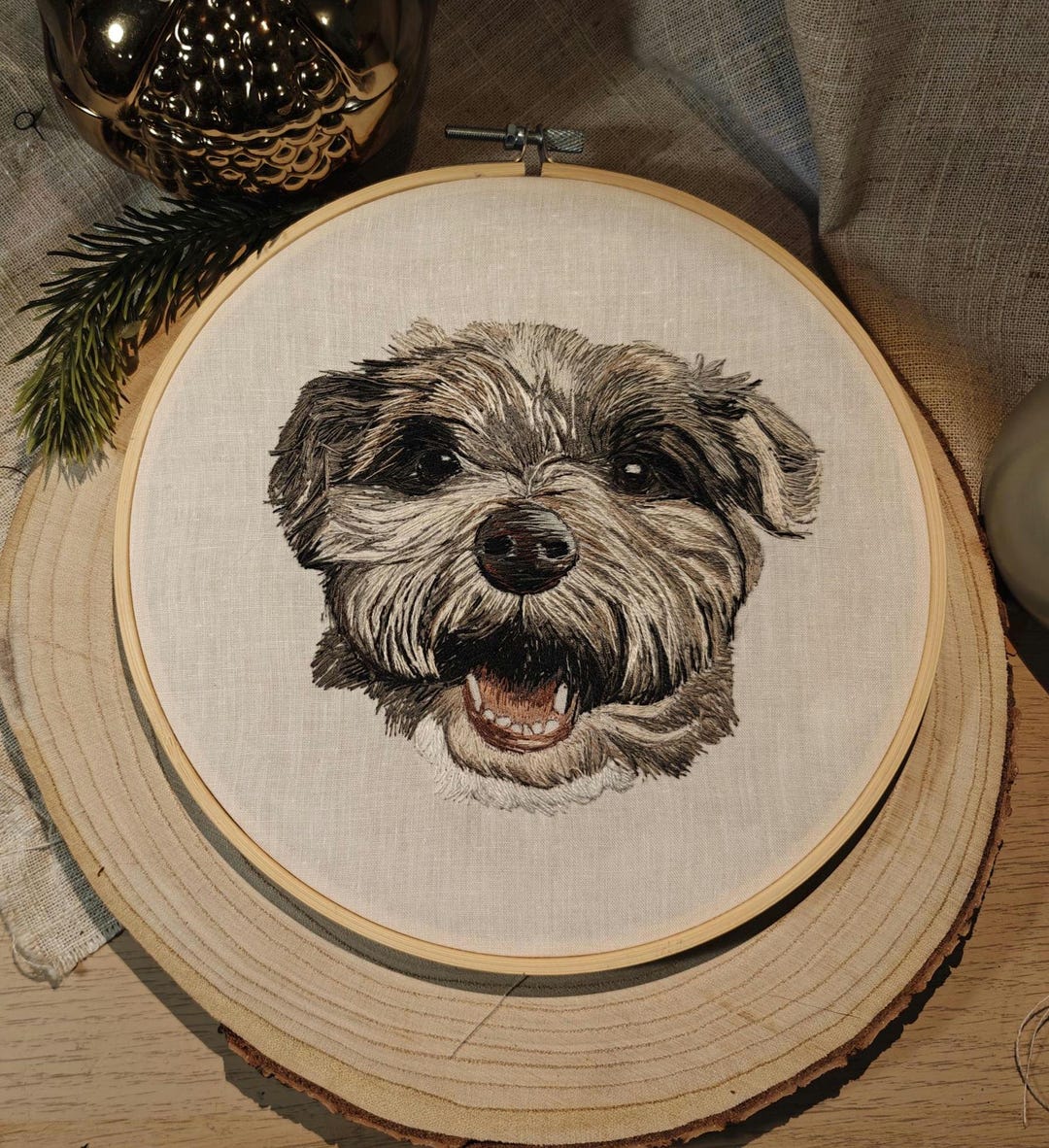 Pet Embroidery, Hand Embroidered Portait of Your Pet Cat Portrait. Dog ...