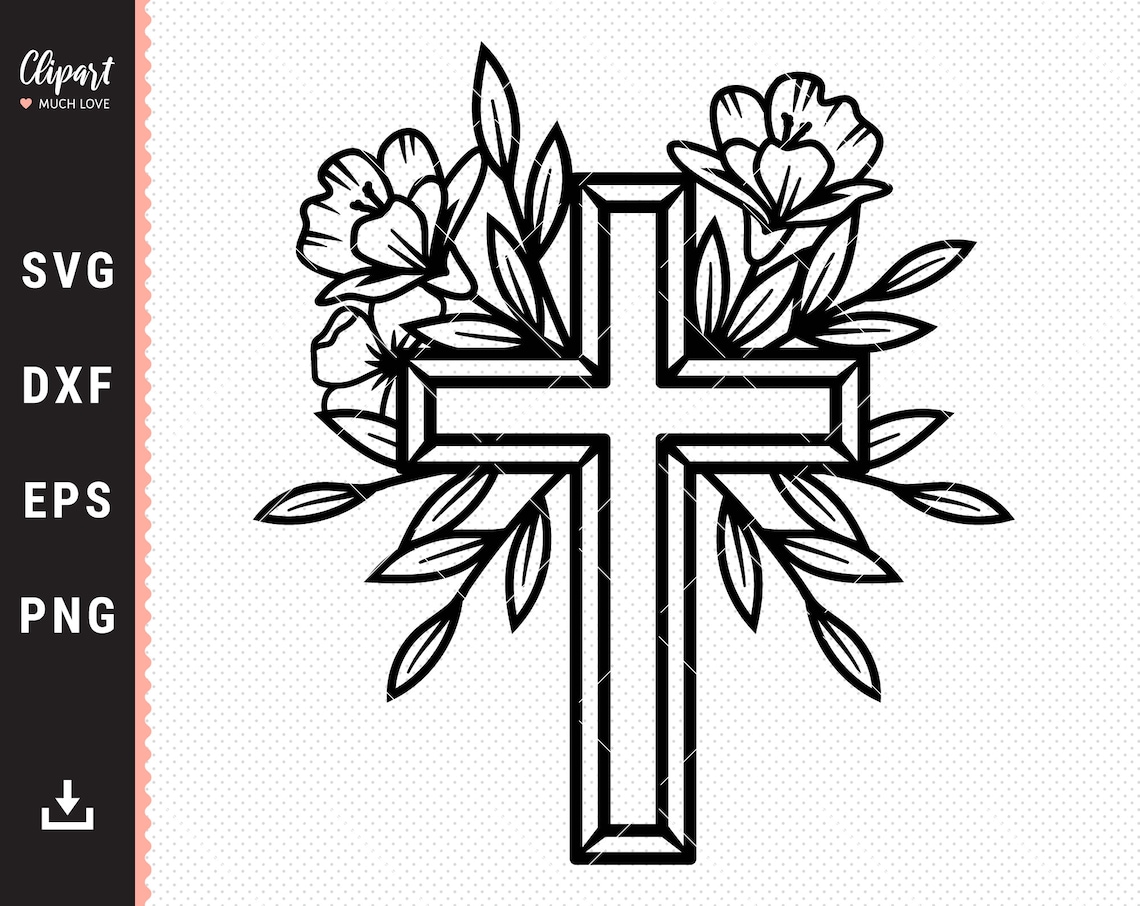 Cruz de flores svg Cruz de Pascua Floral archivo svg | Etsy