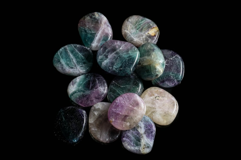 Multi-colored Fluorite Medium Thumb Stone - Etsy