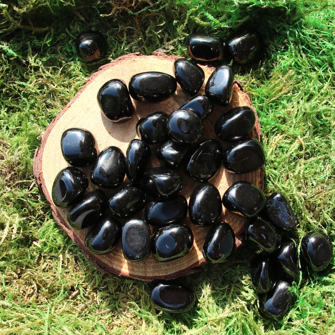 Jet Medium Tumbled - Etsy