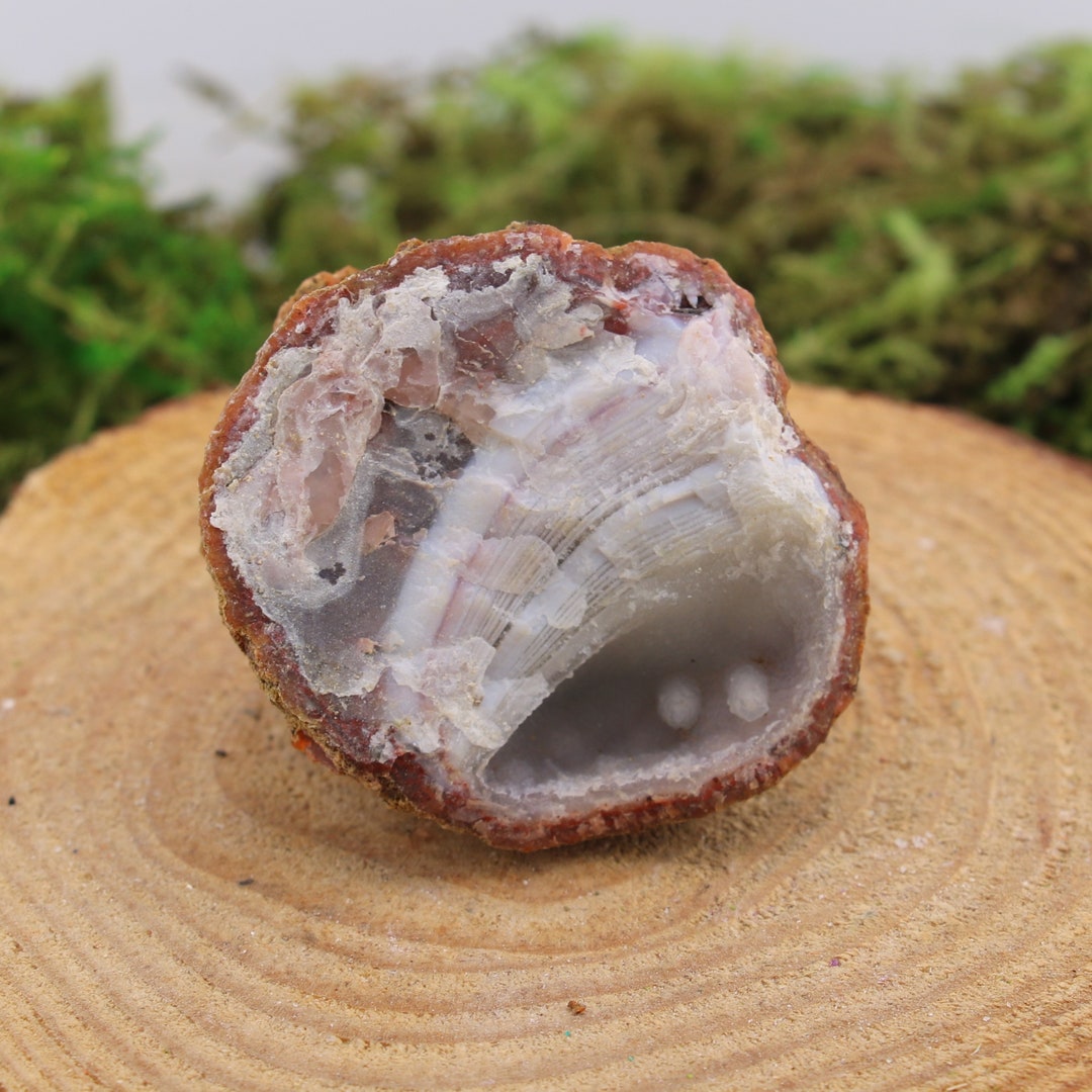 Red Chalcedony Geode From Morocco Piece D - Etsy