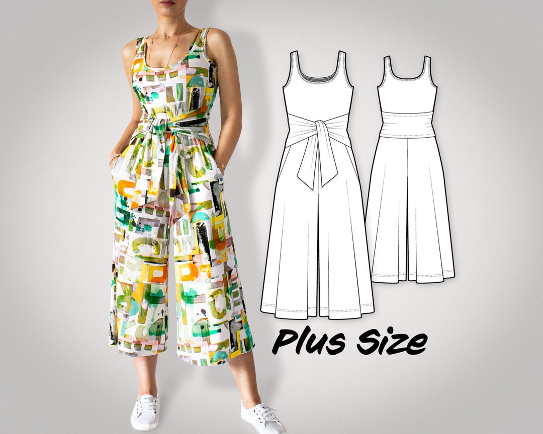 Sewing Pattern | Overall Jumpsuit Sophie Plus Size | 2XL - 7XL | Pdf ...
