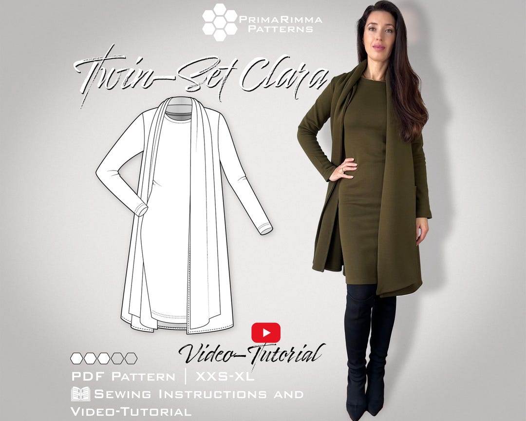 Sewing Pattern Twin Set Clara E-book Size XXS-XL Pdf Download With ...