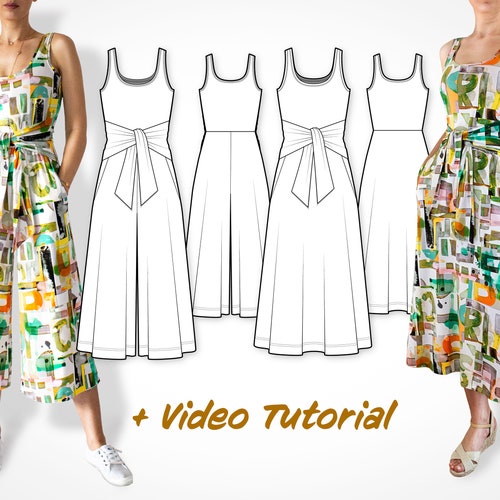 Summer Dress Sewing Pattern PDF With Step-by-step Tutorial - Etsy