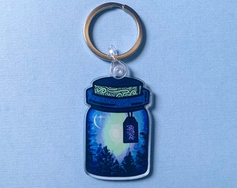 Mason Jar Keychain | Etsy