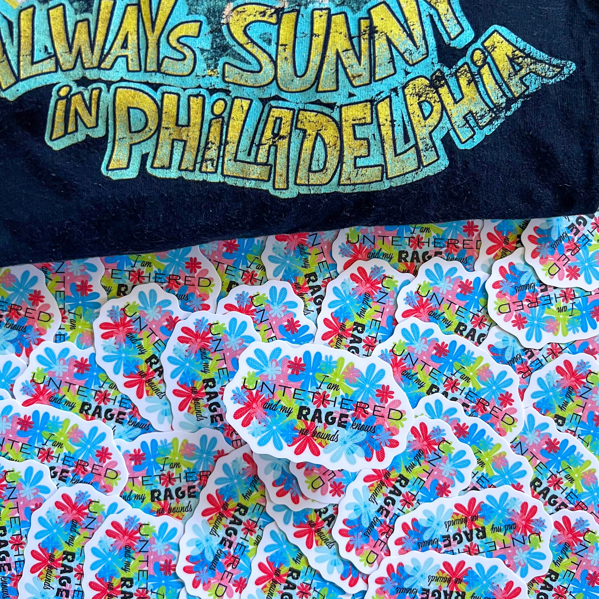 UNTETHERED RAGE Sticker It's Always Sunny in Philadelphia | Etsy
