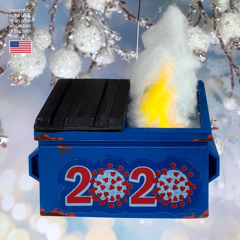 Dumpster Fire 2020 Christmas Ornament With Flickering LED Fire - Etsy