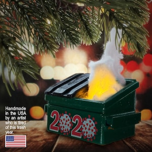 Dumpster Fire 2020 Christmas Ornament with Flickering LED Fire | Etsy