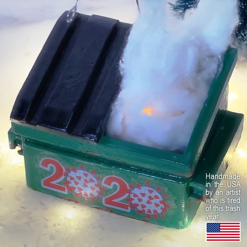 Dumpster Fire 2020 Christmas Ornament with Flickering LED Fire | Etsy