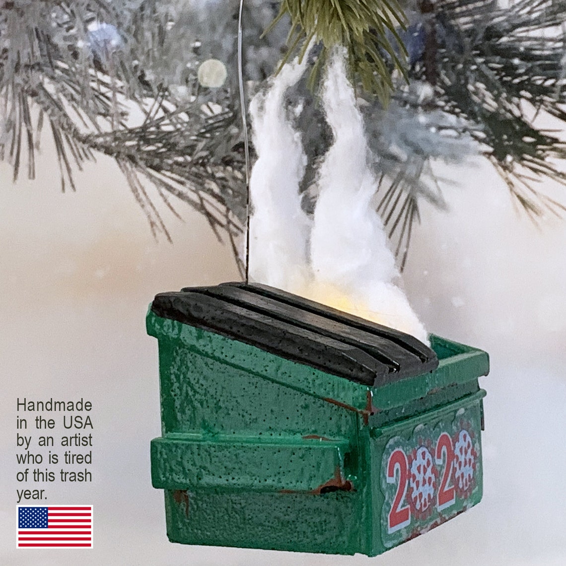 Dumpster Fire 2020 Christmas Ornament with Flickering LED Fire | Etsy