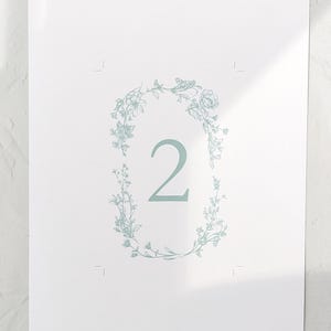 Print-at-home Table Numbers - Floral Design - French Blue - Classic ...