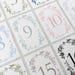 Print-at-home Table Numbers - Floral Design - French Blue - Classic ...