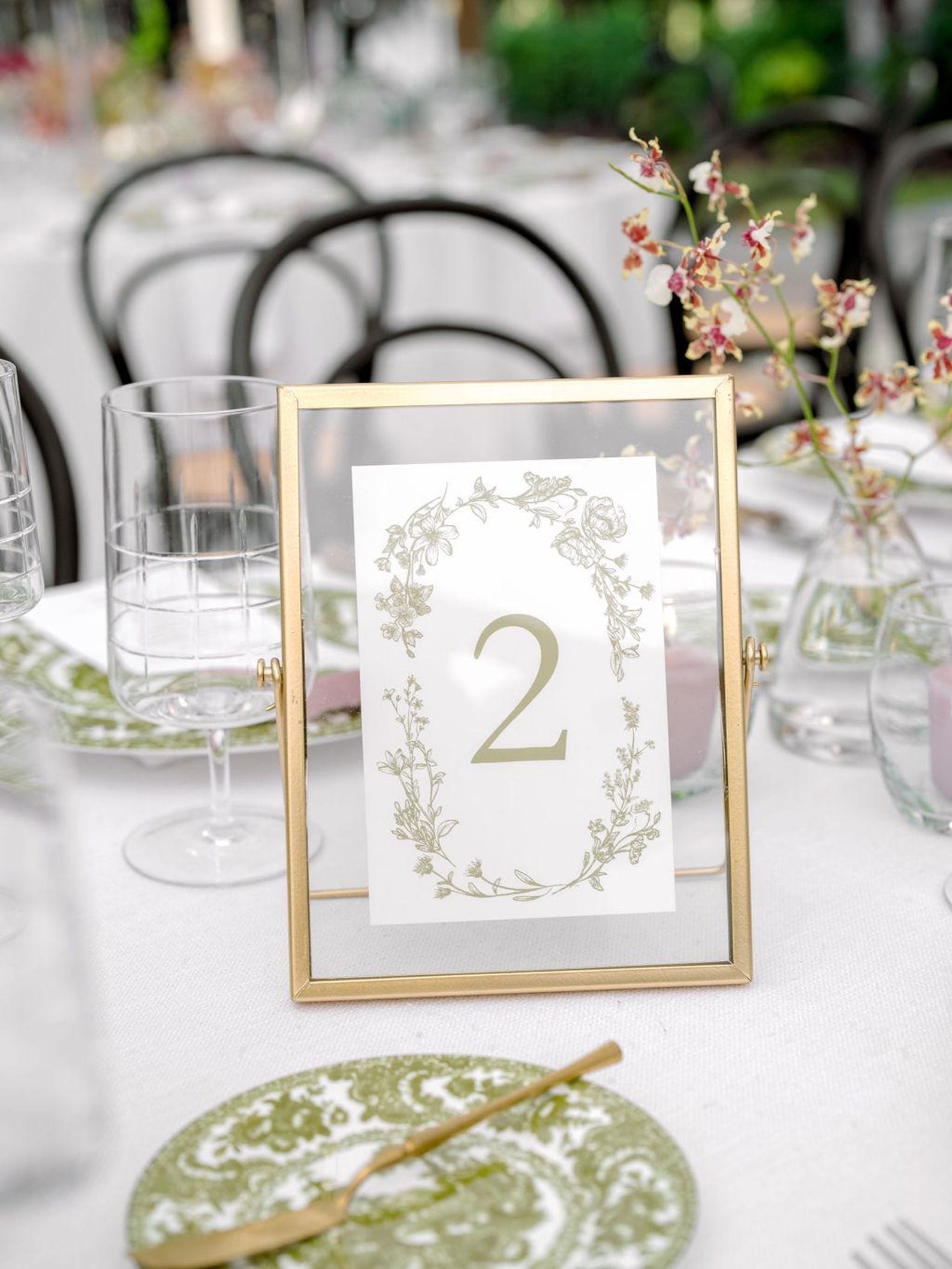 Print-at-home Table Numbers - Floral Design - French Blue - Classic ...