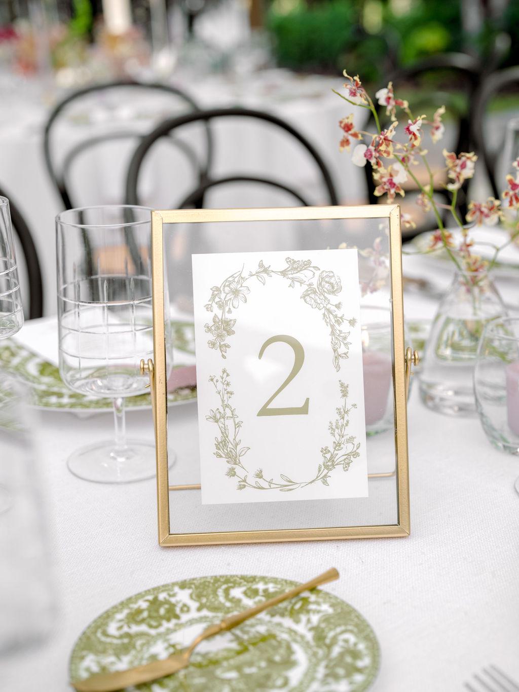 Print-at-home Table Numbers - Floral Design - French Blue - Classic ...