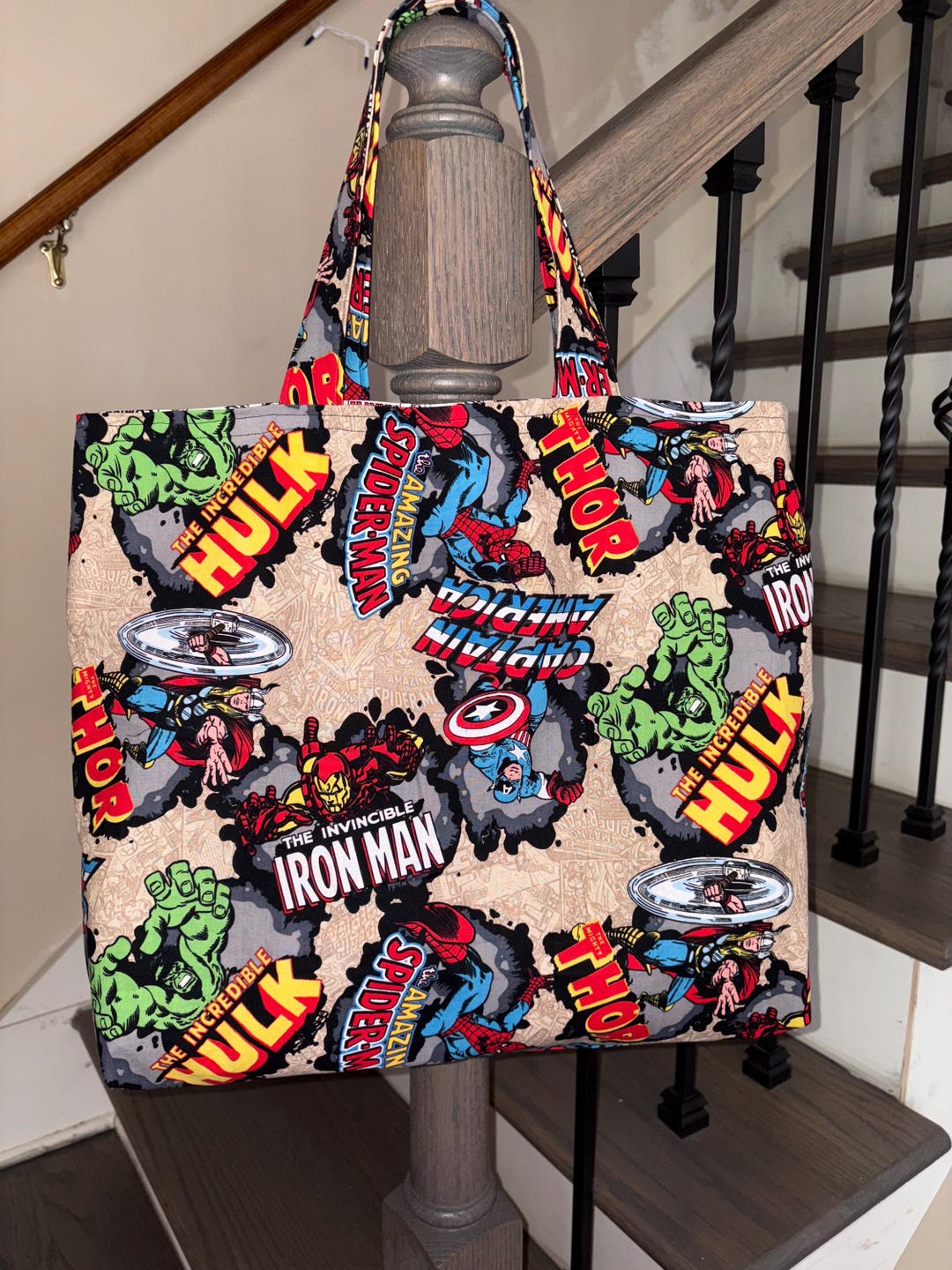 Marvel Superhero Tote Bag - Etsy