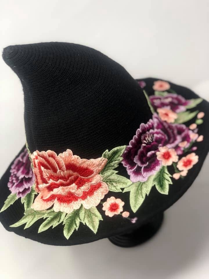 Flower Crown Witch Hat - Etsy