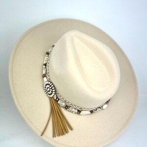 Boho Stone Wide Brim Fedora - Etsy