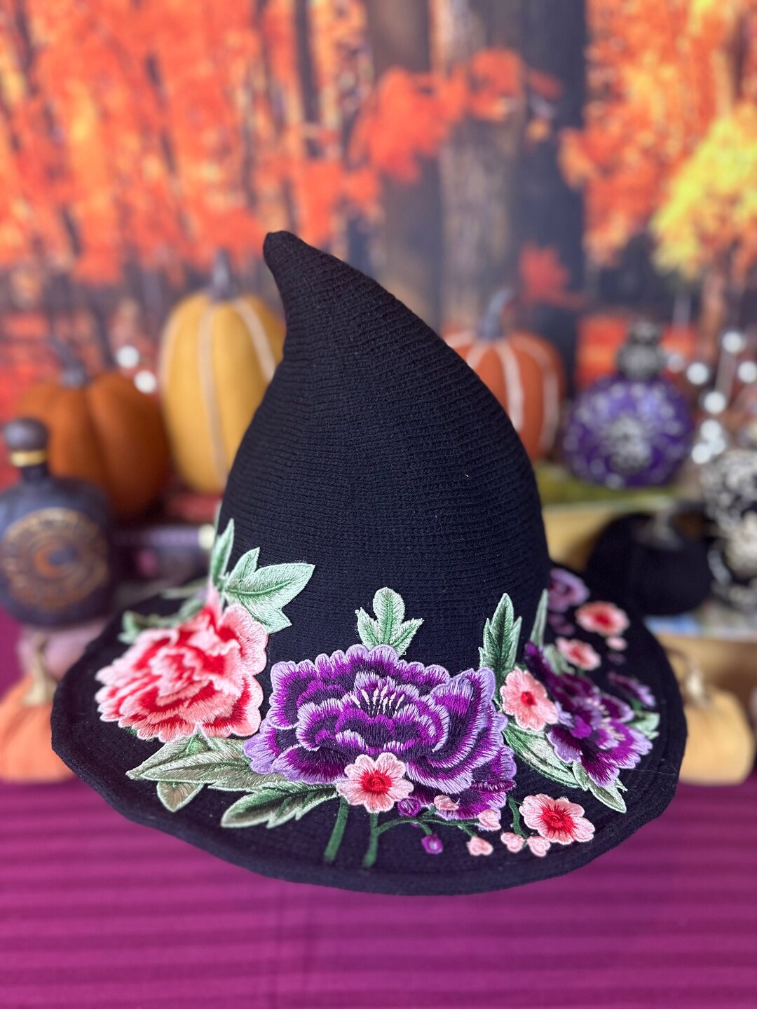 Flower Crown Witch Hat - Etsy