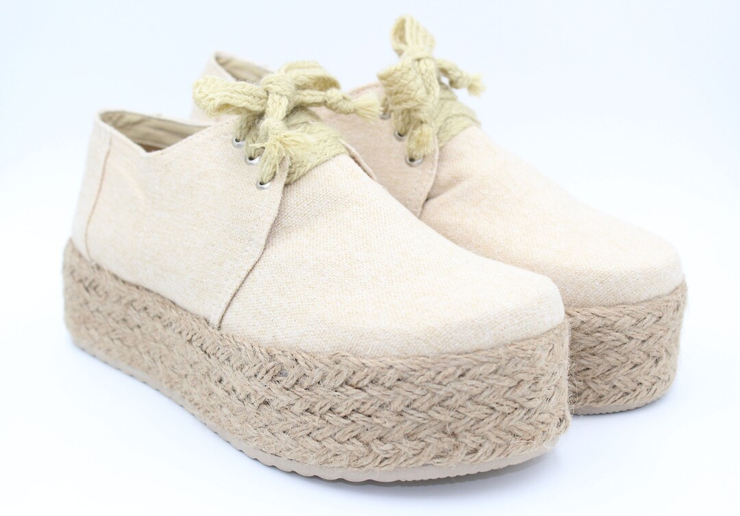 Jute Tan Platform Shoes - Etsy
