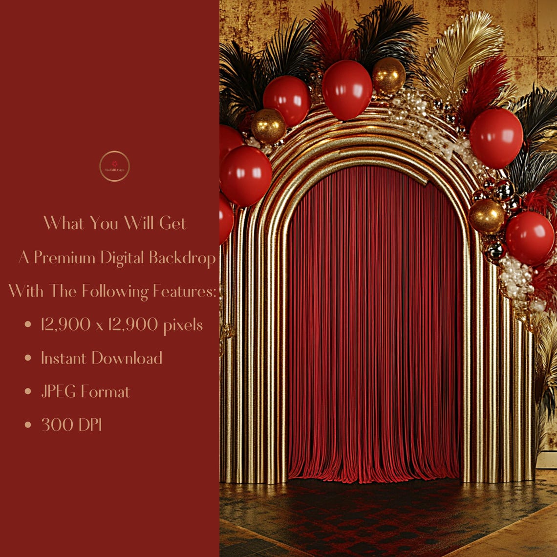 New Year's Eve Party Digital Backdrop | New Year's Party Photoshoot ...