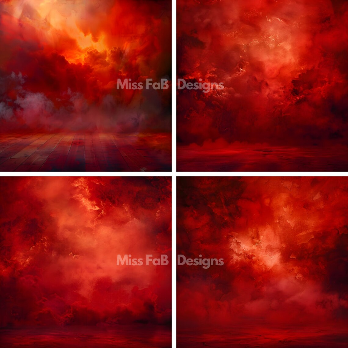 8 Inferno Passion Digital Backdrops | Fire Themed Background | Dramatic ...