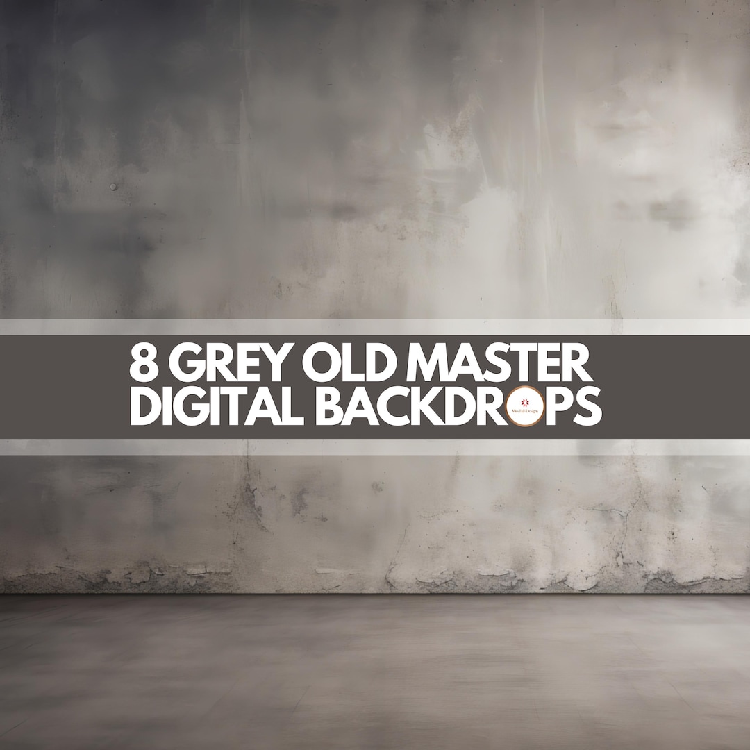 8 Grey Old Master Digital Backdrops | Grey Grunge Studio Backdrops ...