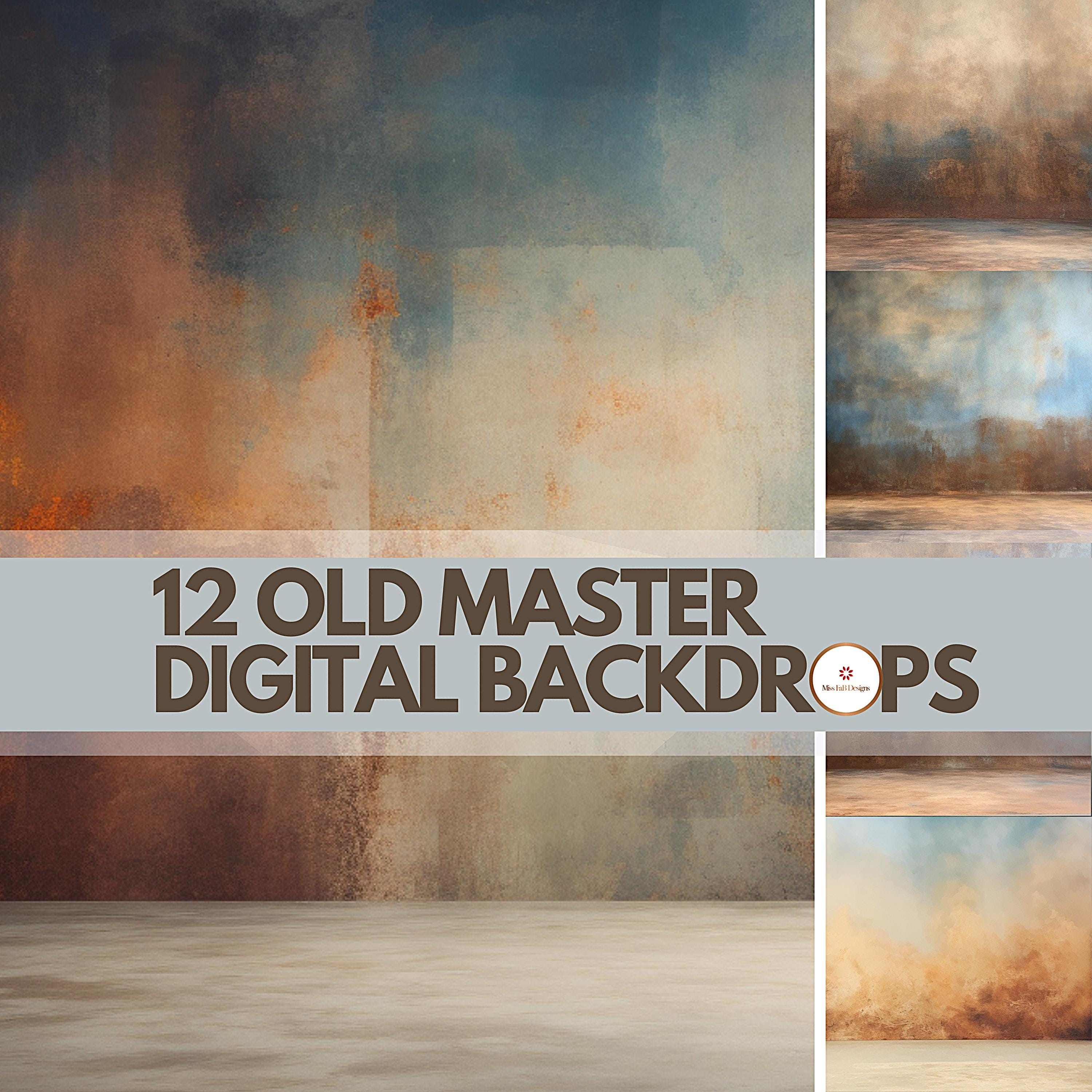 12 Old Master Digital Backdrops Brown and Blue Grunge Backgrounds ...