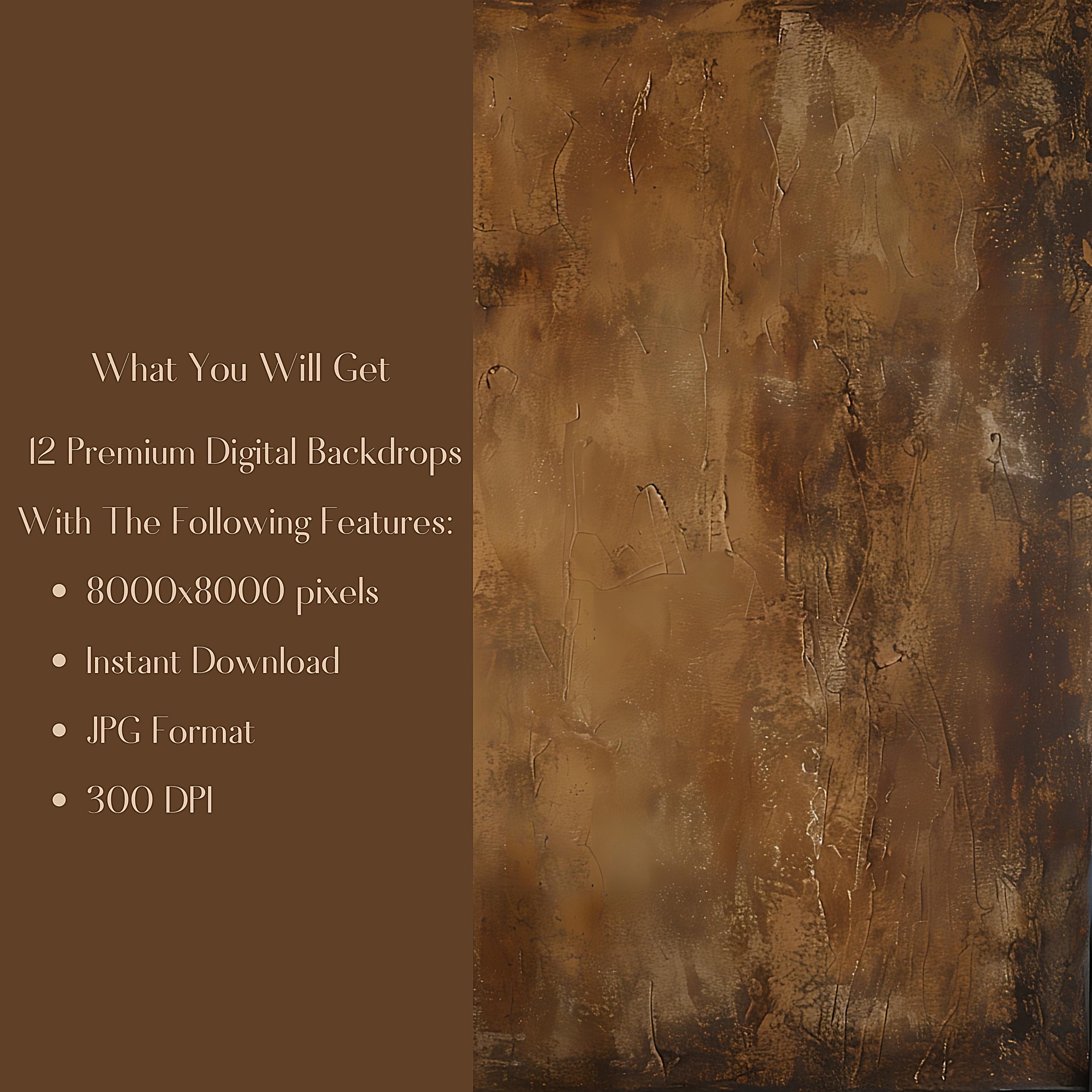 12 Brown Painted Digital Backdrops | Old Master Background| Rustic ...