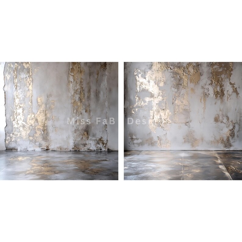 6 Gold and Grey Digital Backdrops, Gold Foiled Grey Background, Grey ...