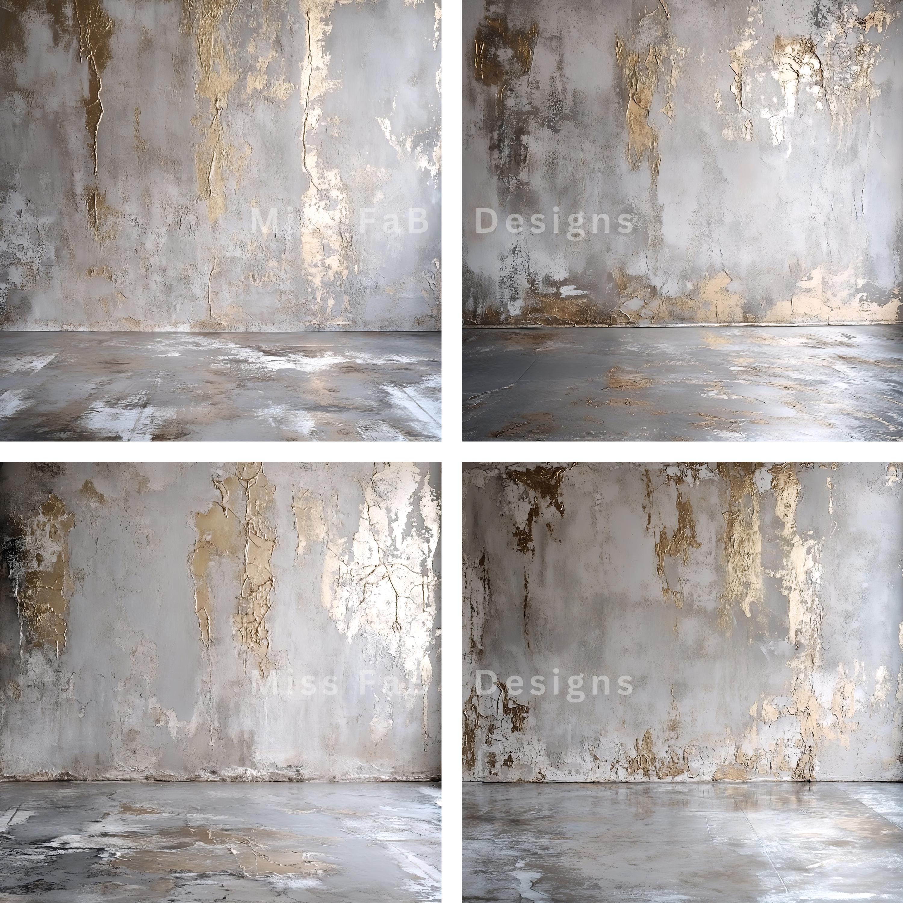 6 Gold and Grey Digital Backdrops, Gold Foiled Grey Background, Grey ...