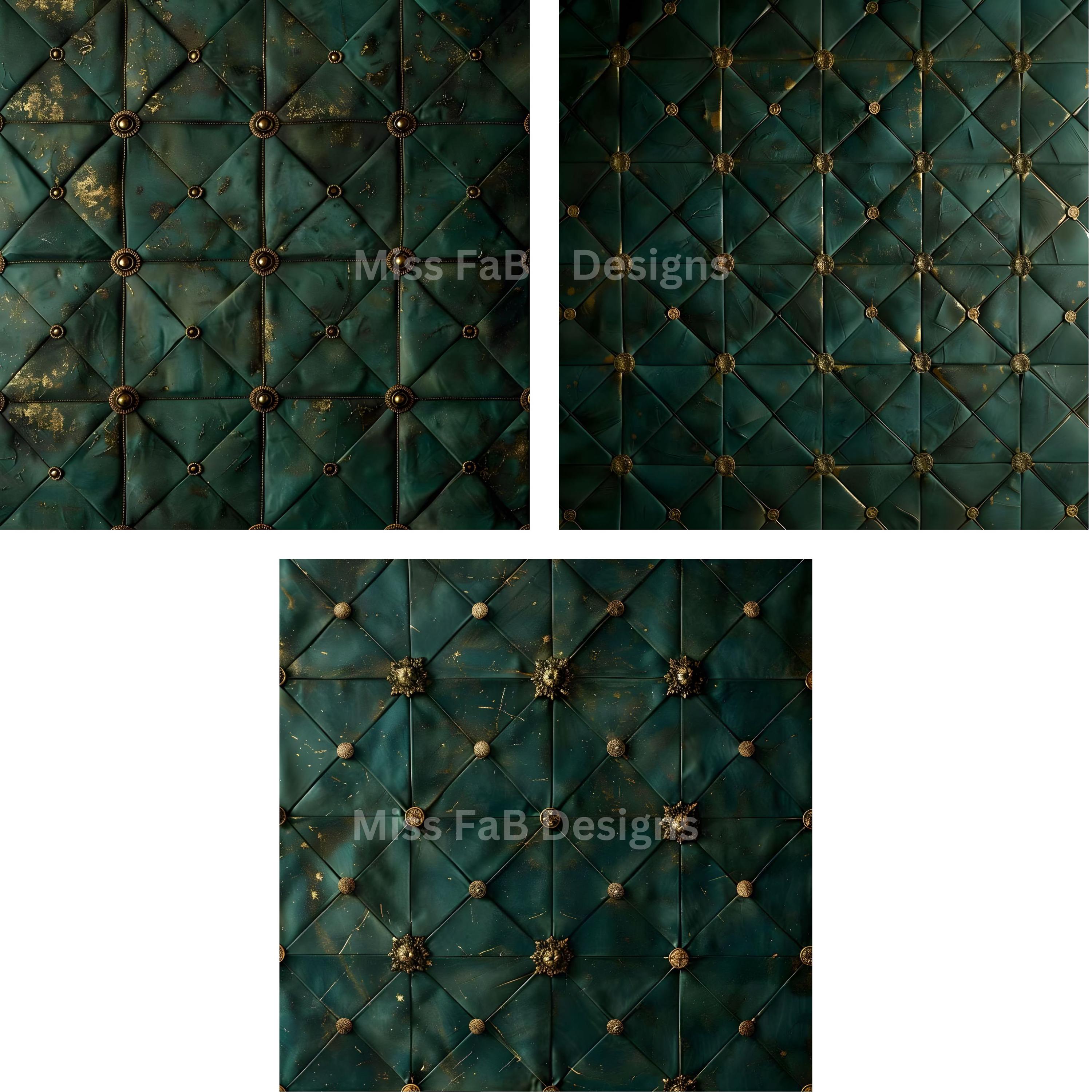 7 Emerald Opulence Digital Backdrops | Green Palace Wall Backgrounds ...