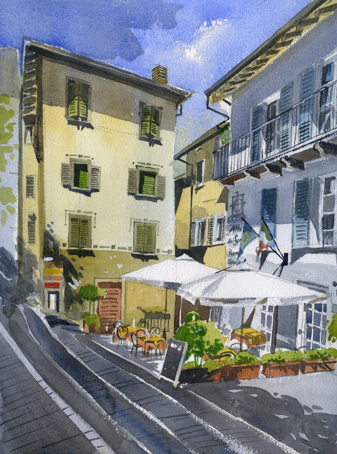 Varenna Italy Watercolour Print Wall Art Living Room Wall Decor Print ...