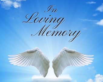In Loving Memory, Loving Memory, in Loving Memory Svg, Angel Wing Svg ...