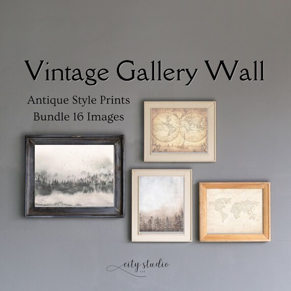 Printable Vintage Gallery Wall Art Set of 16 Antique Prints - Etsy