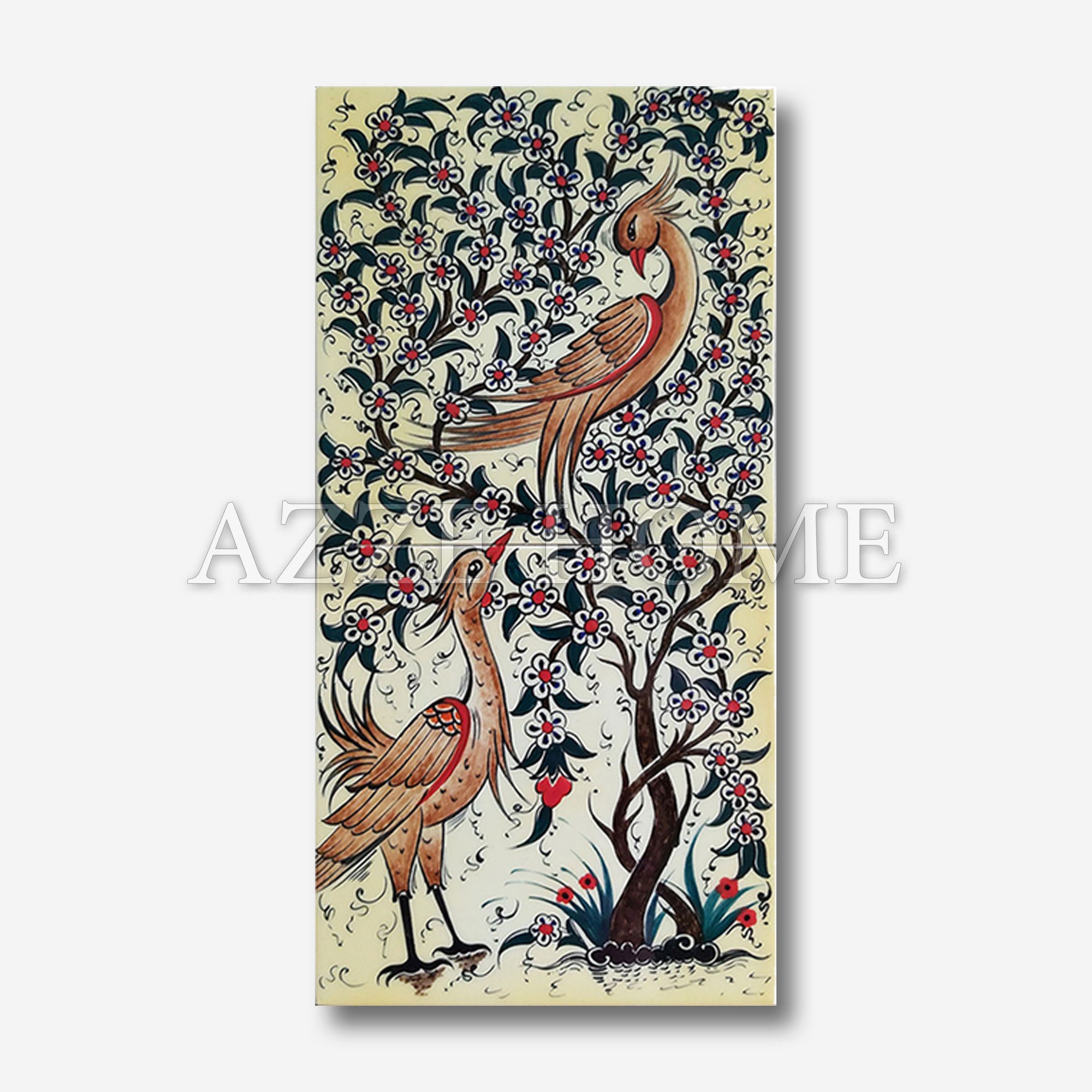 20cmx40cm, 8inx16in, Hand Painted Ceramic Tile Art Frameless Wall Mural ...