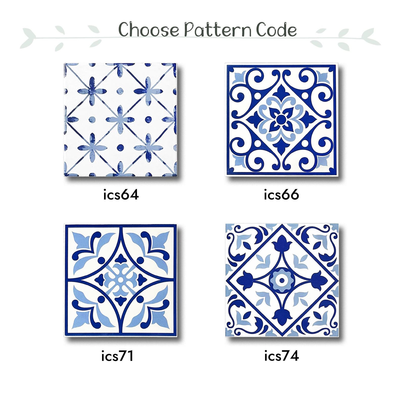 Blue Handmade Tiles, Decorative Floor Tiles, 10cm*10cm(4in*4in ...