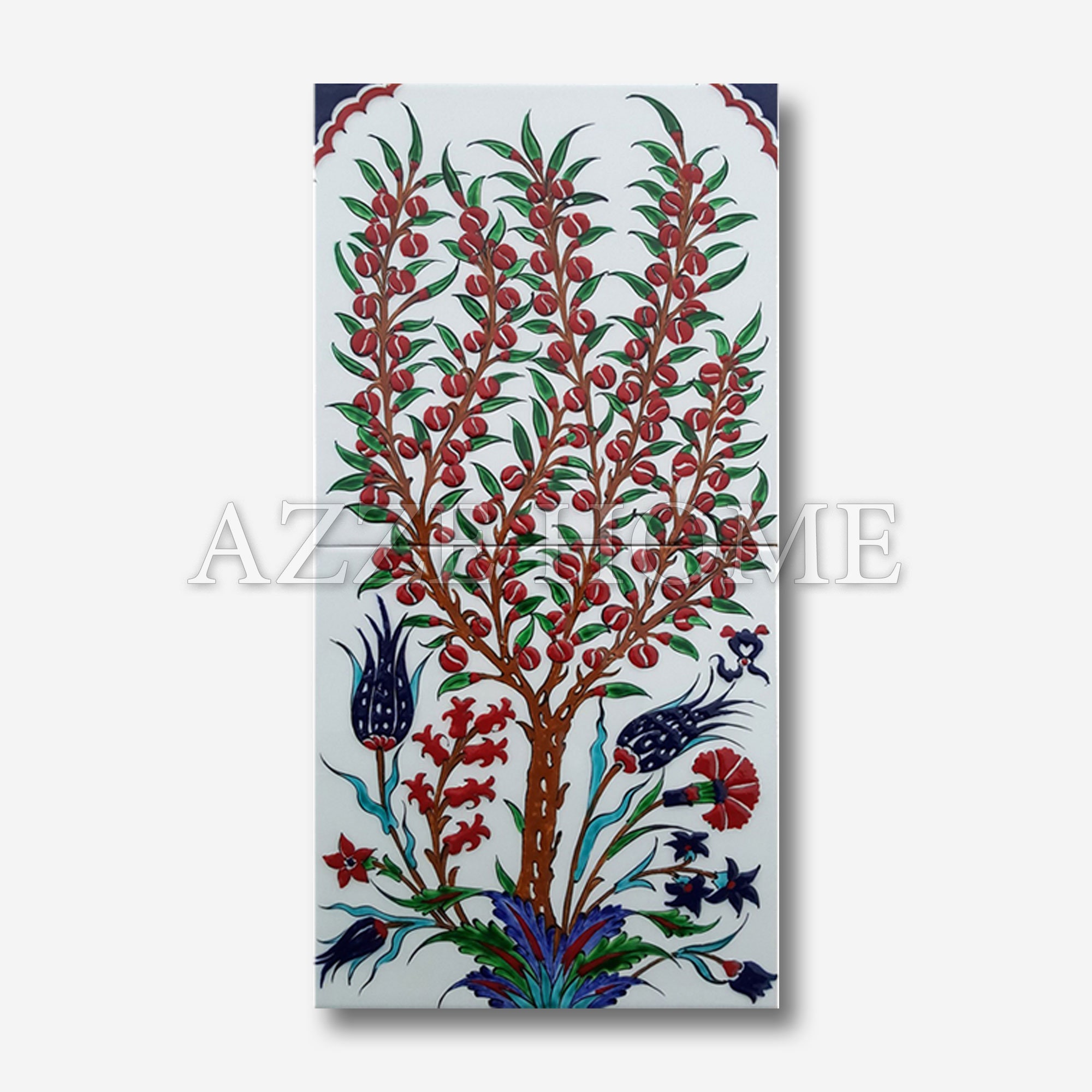 20cmx40cm, 8inx16in, Hand Painted Ceramic Tile Art Frameless Wall Mural ...