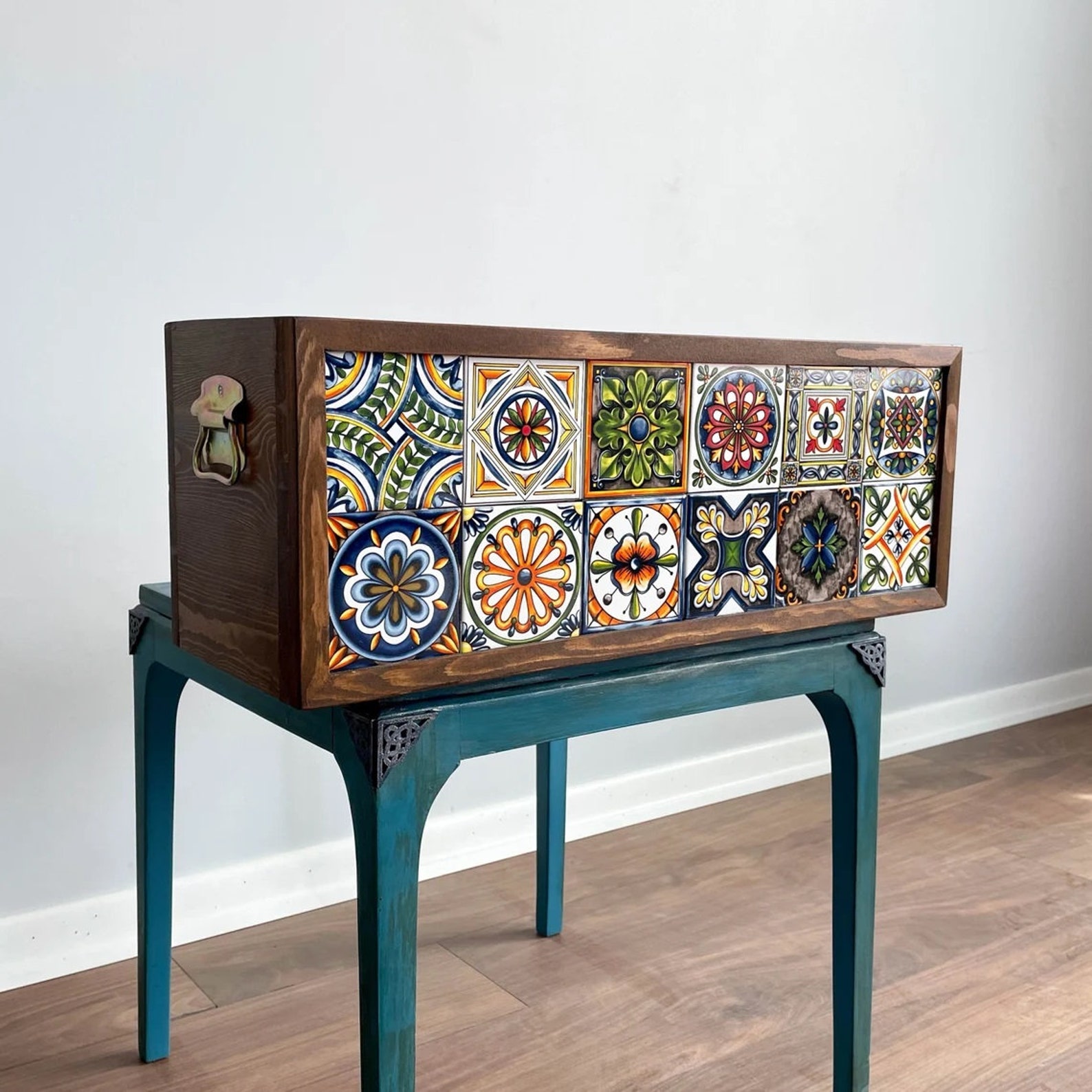 Handmade Patterned Mosaic Tiles, 10cm*10cm(4in*4in) Porcelain Tile ...