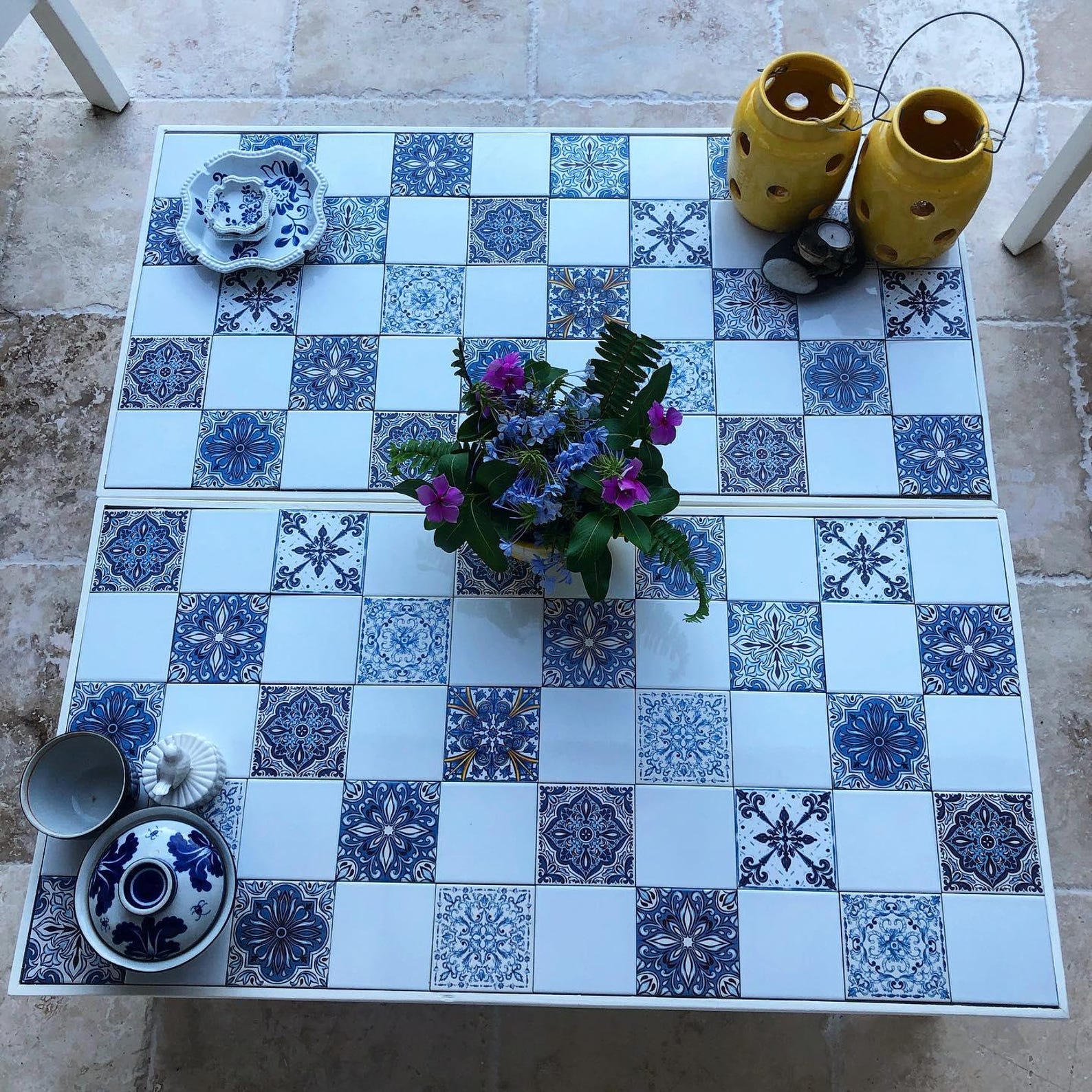 Blue Handmade Tiles, Decorative Floor Tiles, 10cm*10cm(4in*4in ...