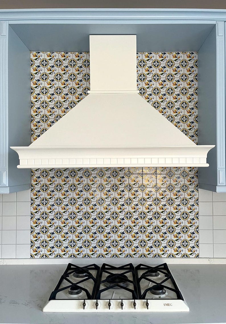 Blue Handmade Tiles, Decorative Floor Tiles, 10cm*10cm(4in*4in ...
