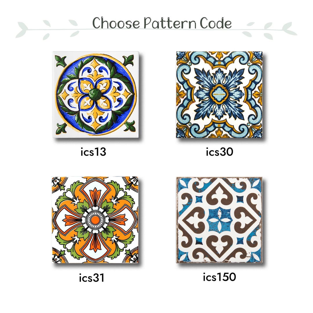 Colorful Mixed Tiles, Decorative Floor Tiles, 10cm*10cm(4in*4in ...