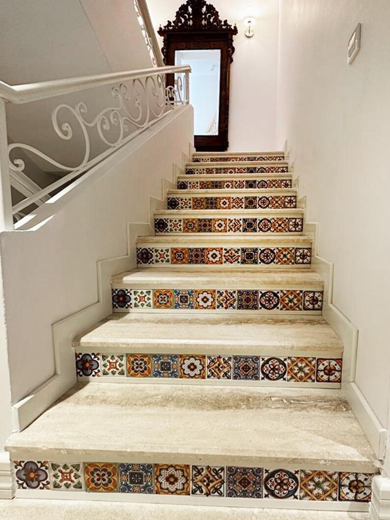 Blue Handmade Tiles, Decorative Floor Tiles, 10cm*10cm(4in*4in ...