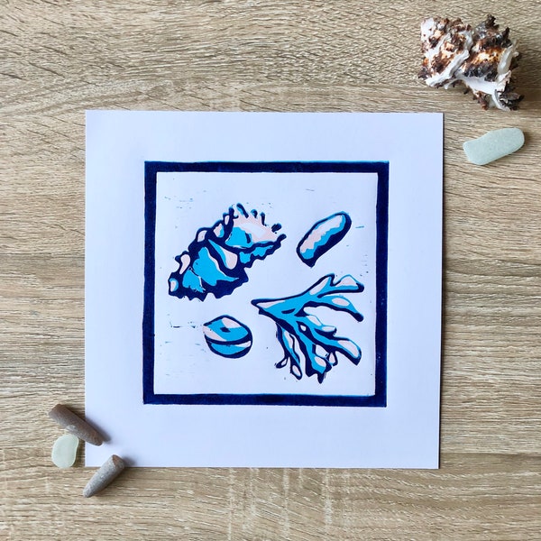 Reduction Lino Print - Etsy