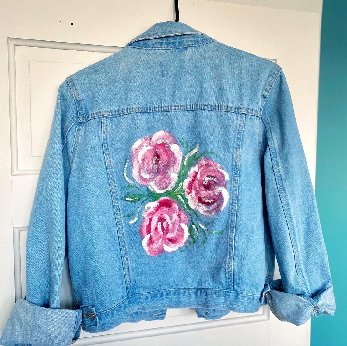 Floral Custom Jacket, Personalized Denim Jacket, Hand Painted - Etsy