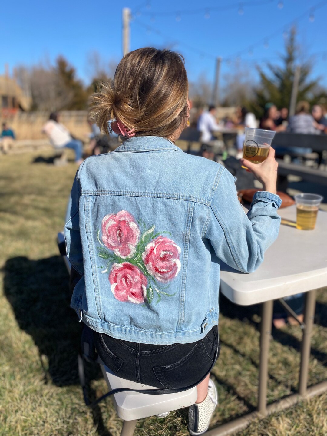 Floral Custom Jacket, Personalized Denim Jacket, Hand Painted - Etsy