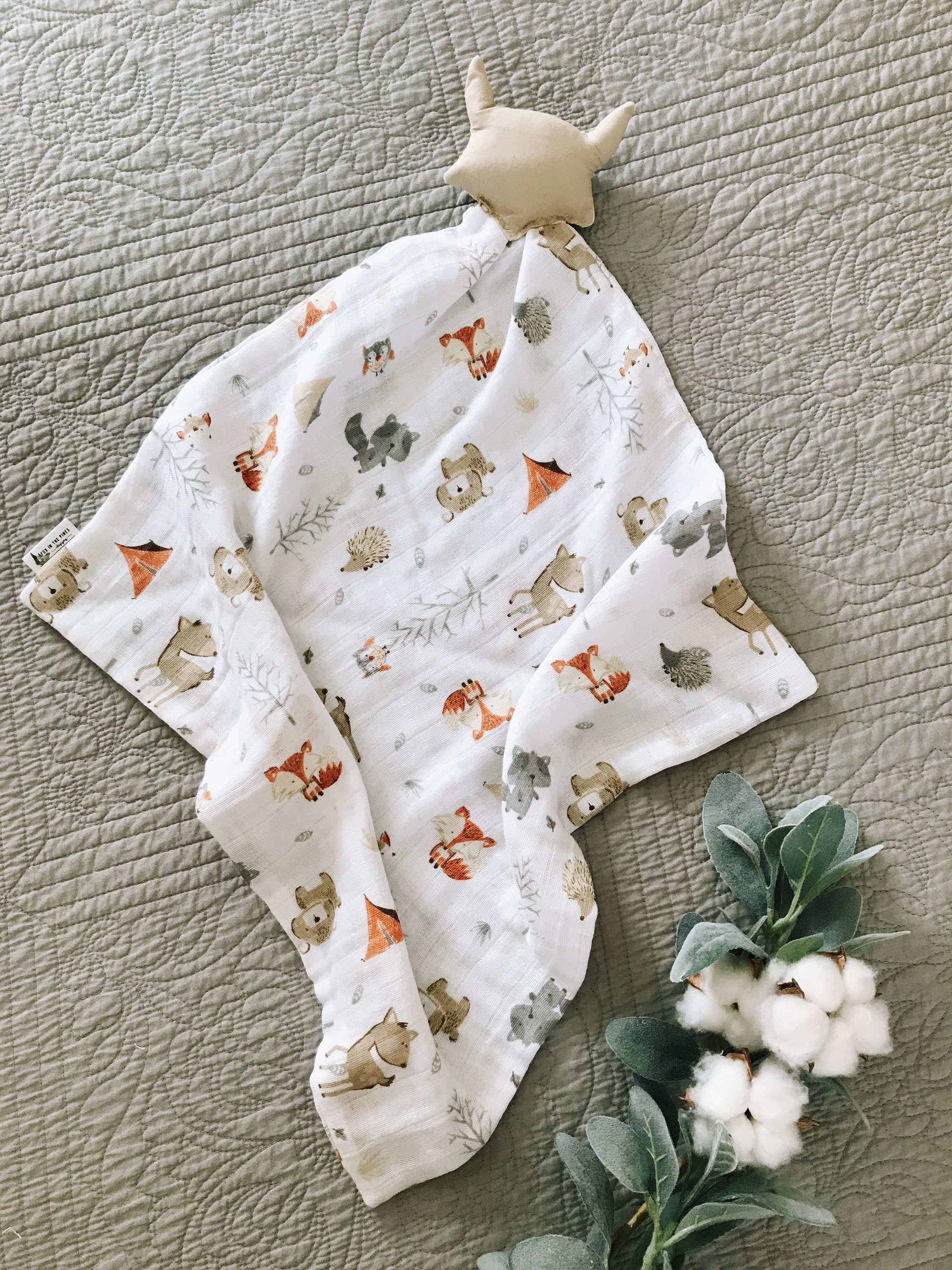 Fox Comfort Blanket Infant Cuddle Blanket Muslin Gauze | Etsy