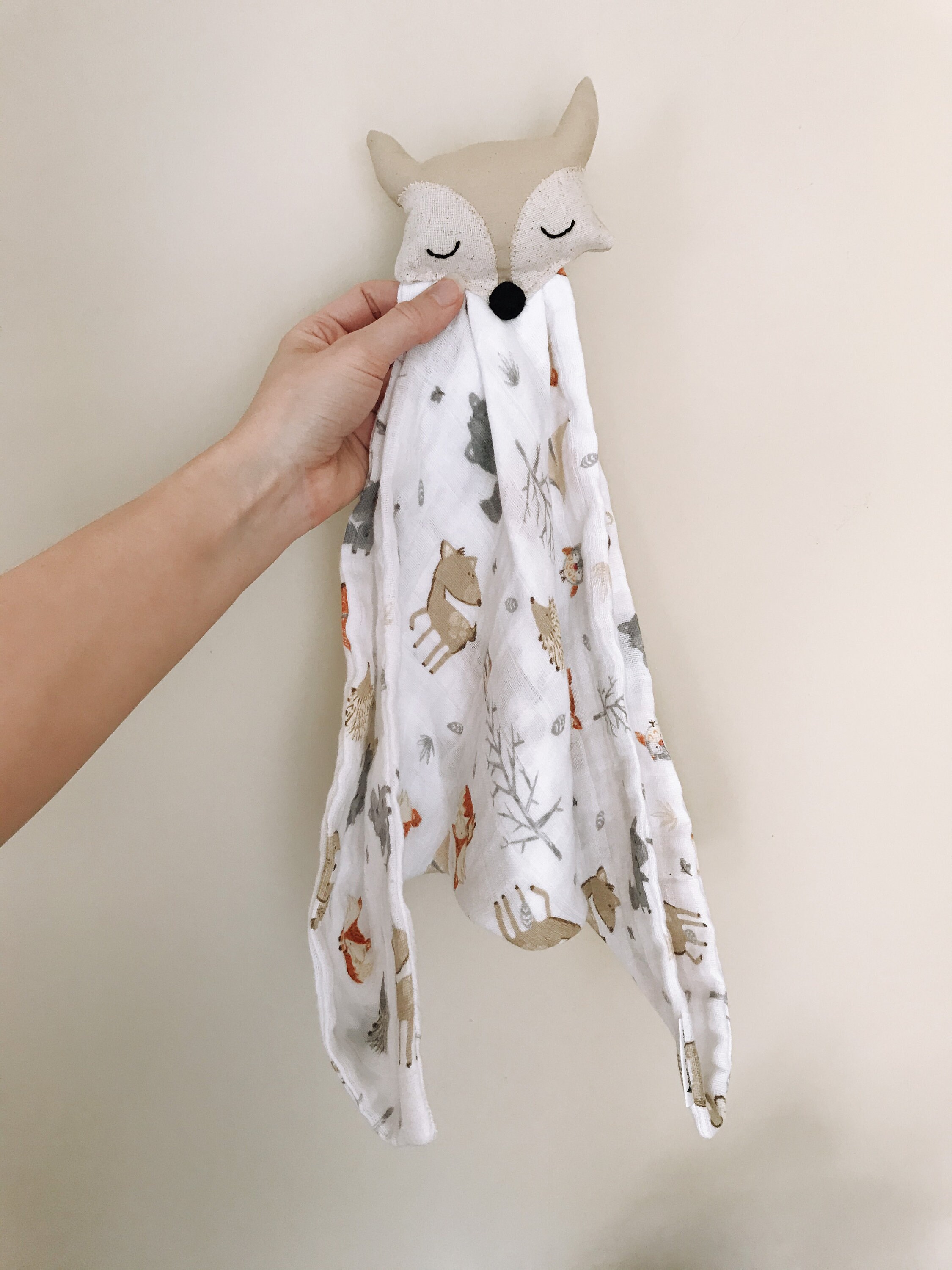 Fox Comfort Blanket Infant Cuddle Blanket Muslin Gauze | Etsy